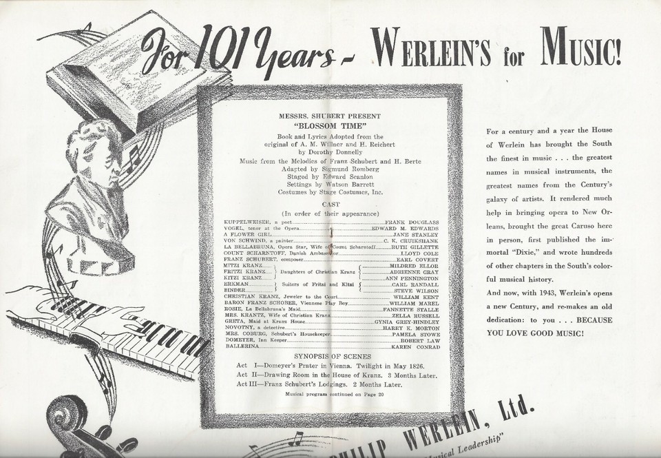 Ann Pennington "BLOSSOM TIME" Ruth Gillette / Schubert 1944 St. Louis ...