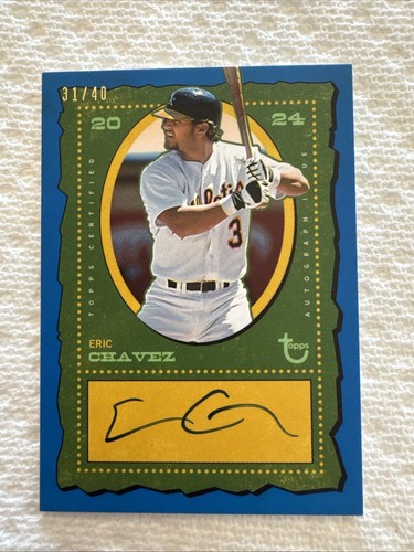 2024 Topps Brooklyn Collection Eric Chavez Auto Autograph Blue /40 AC ...