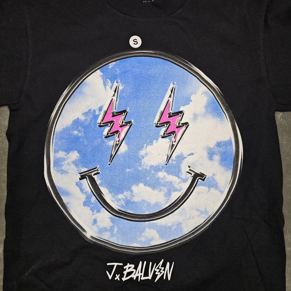 J Balvin Jose Tour Shirt Mens Small Lightning Smile Graphic Concert Tee ...