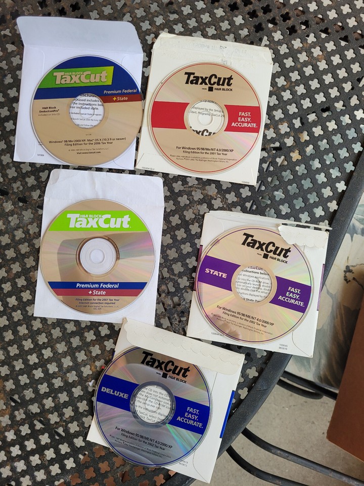 tax software from many years available all on CDrom | eBay