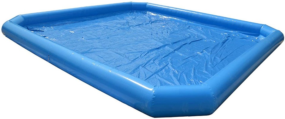 Square PVC Inflatable Swimming Pool Family Giant Summer Outdoor 23x23ft ...