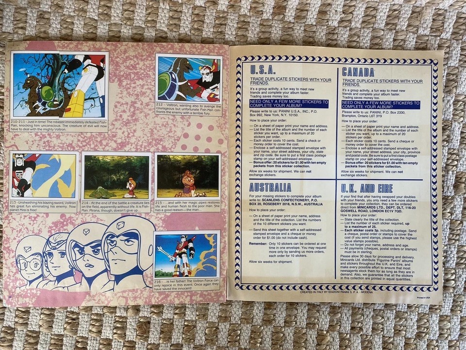 COMPLETE Voltron Defender Of The Universe VTG 1984 Figurine Panini ...