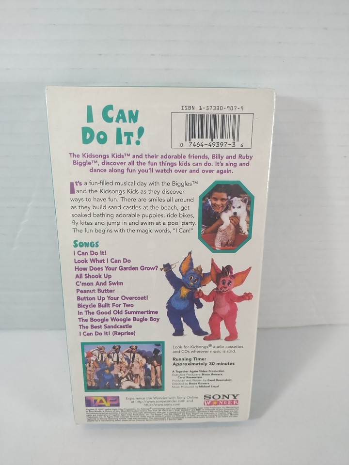 Kidsongs - I Can Do It! VHS Tape 1998 Sony Wonder Magical Biggles *NEW ...