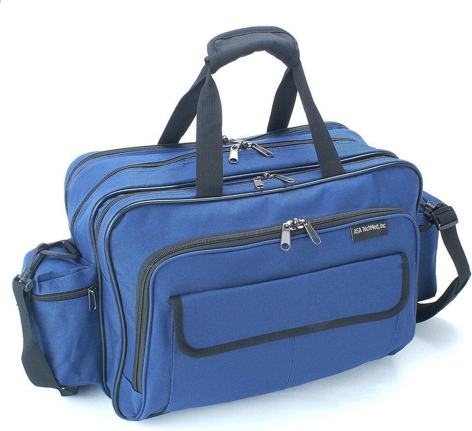 ASA TECHMED Durable Nurse Travel Bag - Multi-Pocketed, Zippered ...