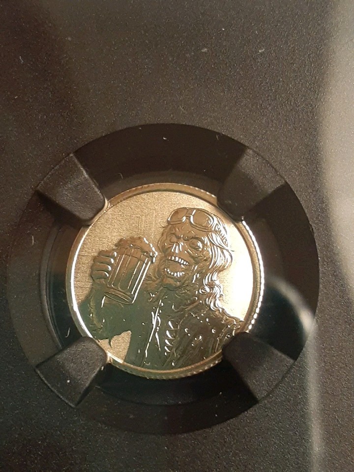 1 Gram Gold 2026 Niue G$1 Zombie Beer Drinker - 9kt Au REVERSE PF 70 ...