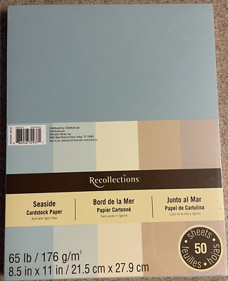 Recollections Cardstock Paper 8 1/2" x 11" 50 Sheets 65 lb 5 color ...