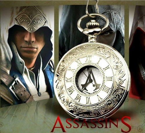 NEW Assassin's Creed Pocket Watches Vintage Quartz Watch in Box Gift ...