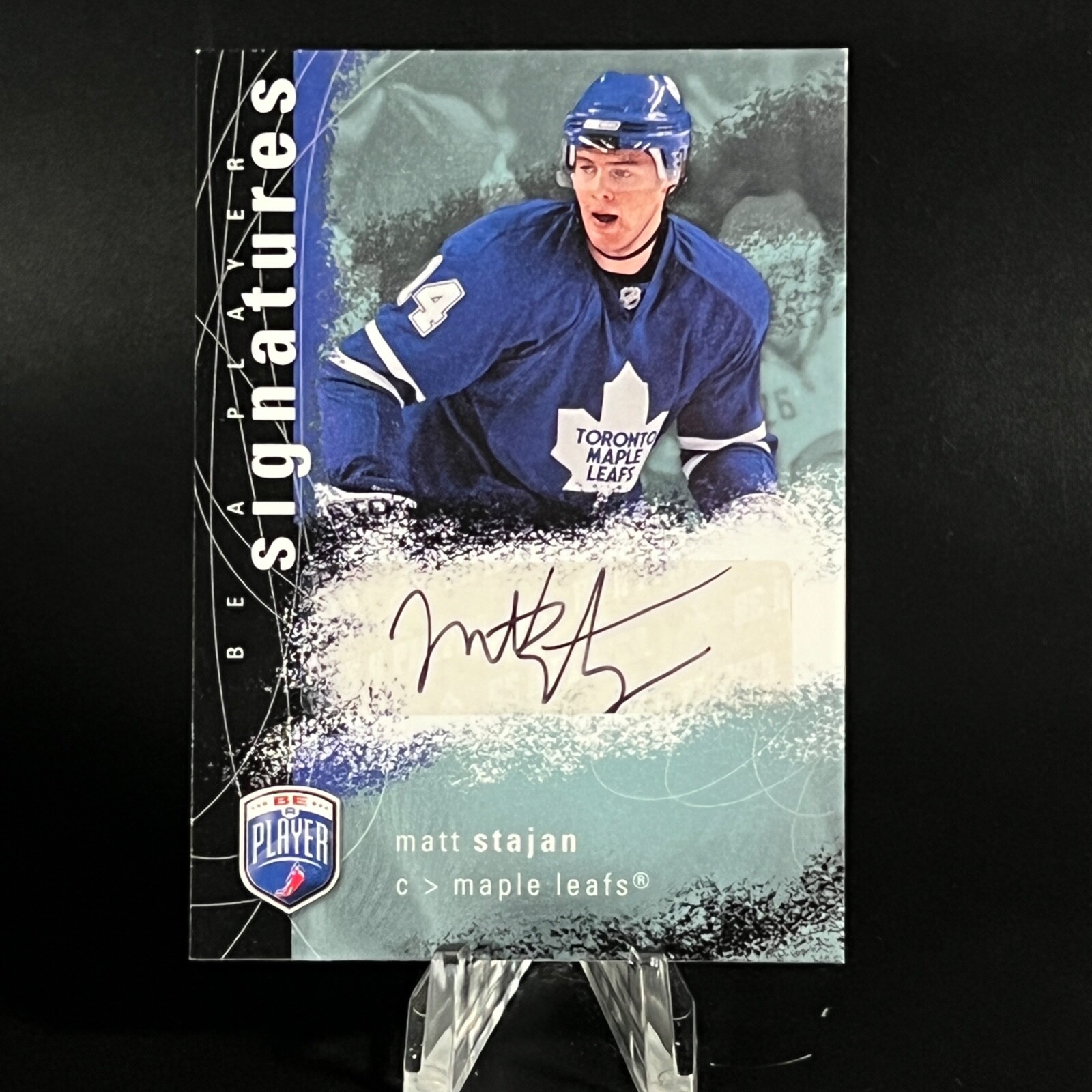 Matt Stajan 2007-08 Upper Deck Be a Player Signatures #S-SJ Auto Maple ...