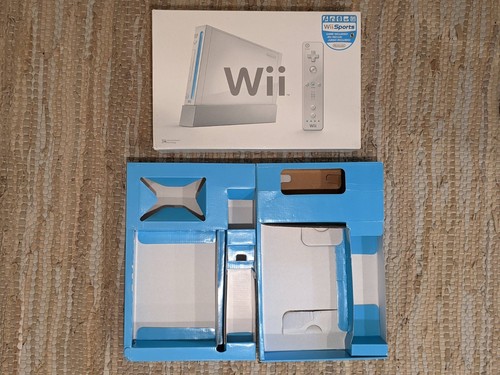 BOX ONLY Nintendo Wii White Console Box & Blue Trays Only - NO SYSTEM ...