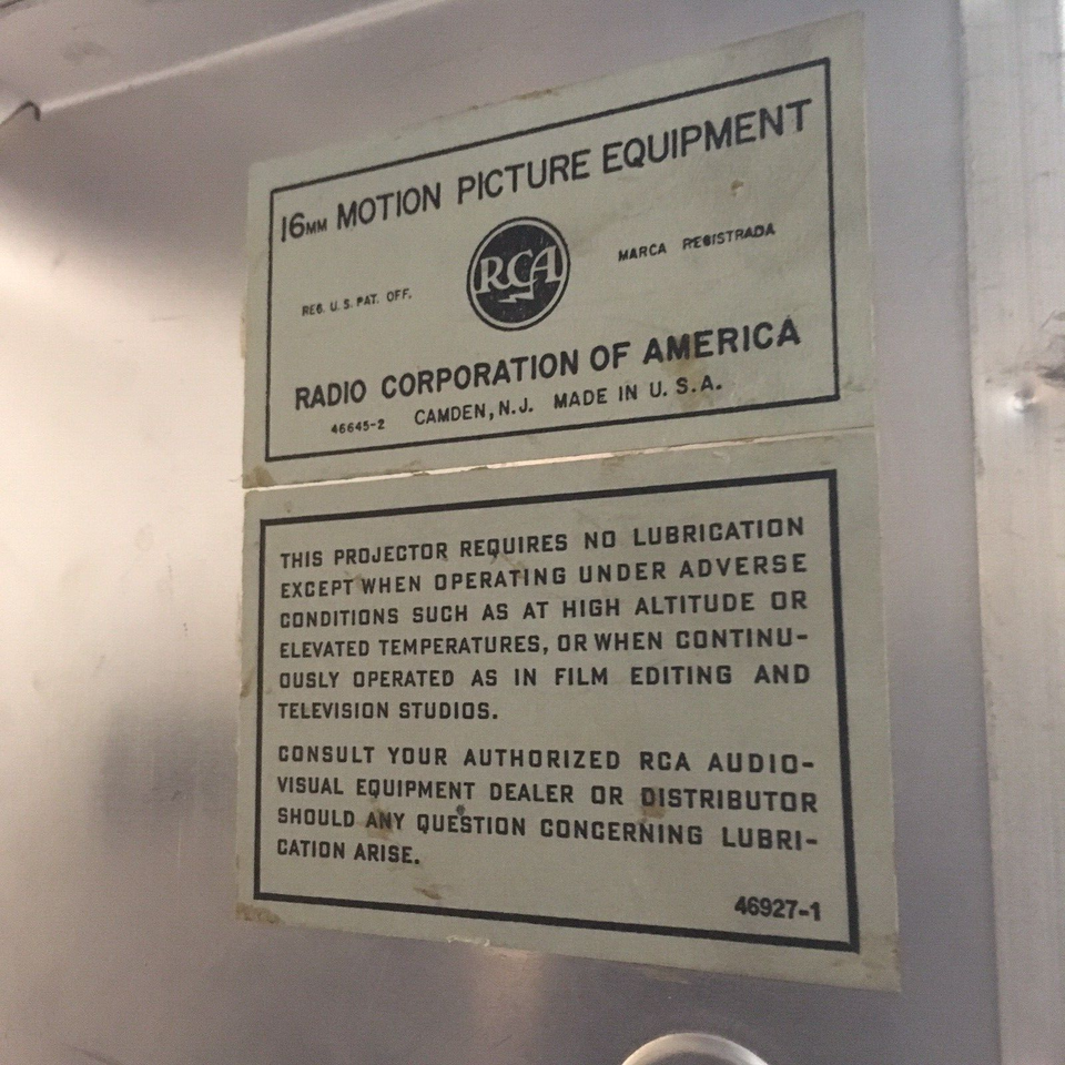 Vintage RCA Model 416 16mm Optical Sound Projector. Powers On. Hard To ...