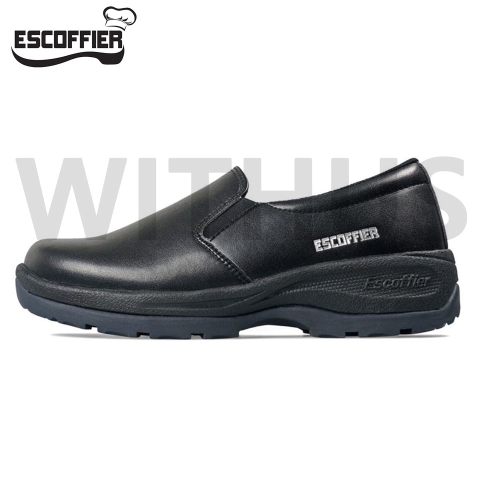 ESCOFFIER ES-ON Chef Kitchen Leather Shoes Waterproof Non-Slip Safety ...