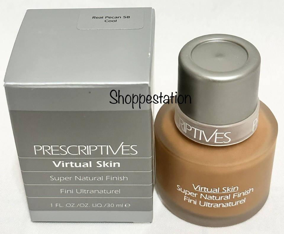 Prescriptives Virtual Skin Super Natural Finish REAL PECAN 58 COOL 1oz ...
