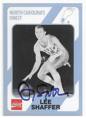 LEE SHAFFER Autographed Signed 1989 card #137 UNC North Carolina Tar ...