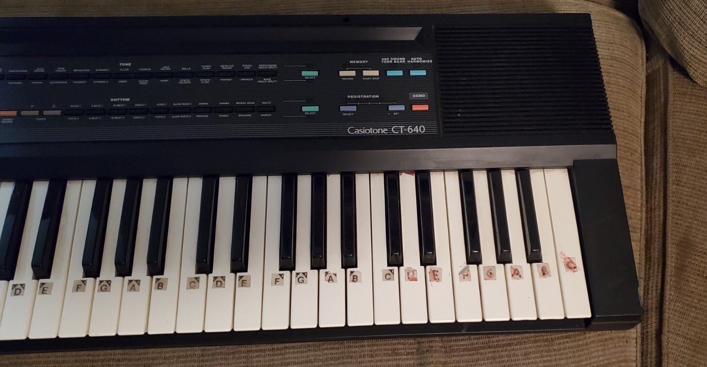 Vintage Casio Casiotone CT-640 Keyboard MIDI 465 Sound Tone Bank | eBay