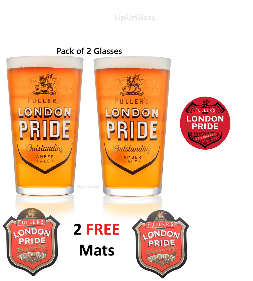 London Pride Glass (2pcs) London Pride Fullers London pride glasses (B ...