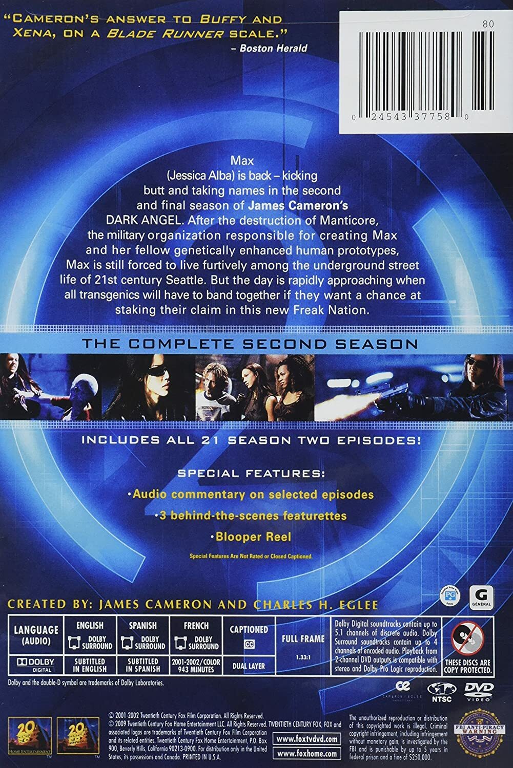 Dark Angel Complete TV Series Seasons 1-2 DVD Sets,12 Discs US NEW ...