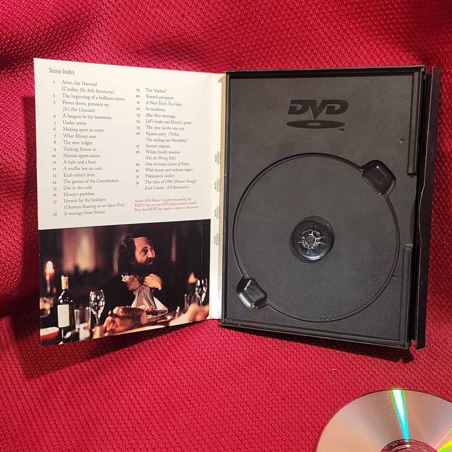 WITH HONORS vtg romance drama movie dvd 1994 full screen Pesci Fraser ...