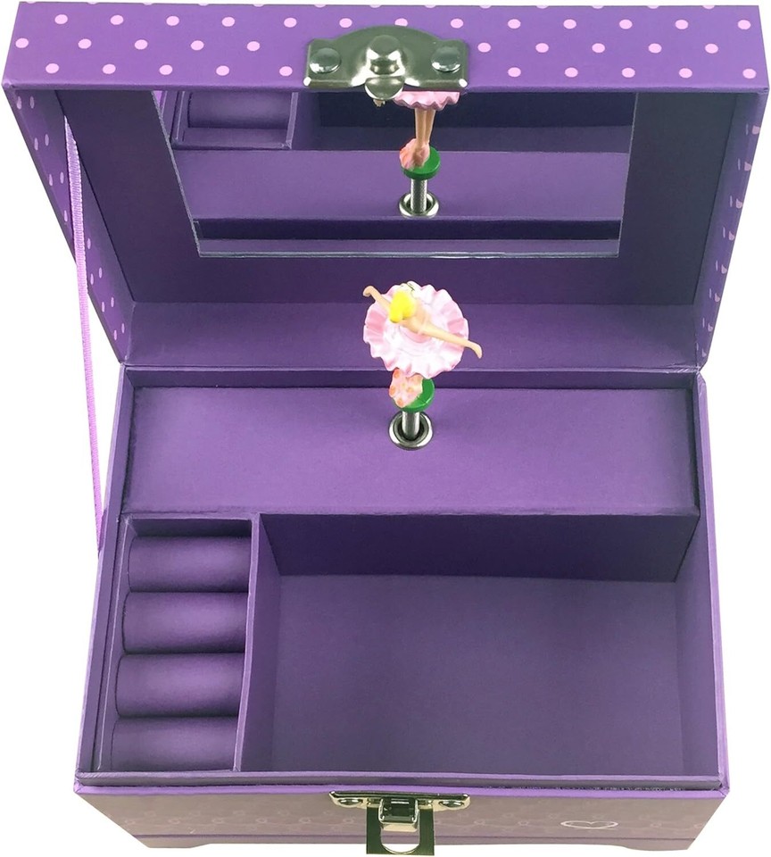 My Tiny Treasures Box Company Ballerina Heart Music - Purple | eBay