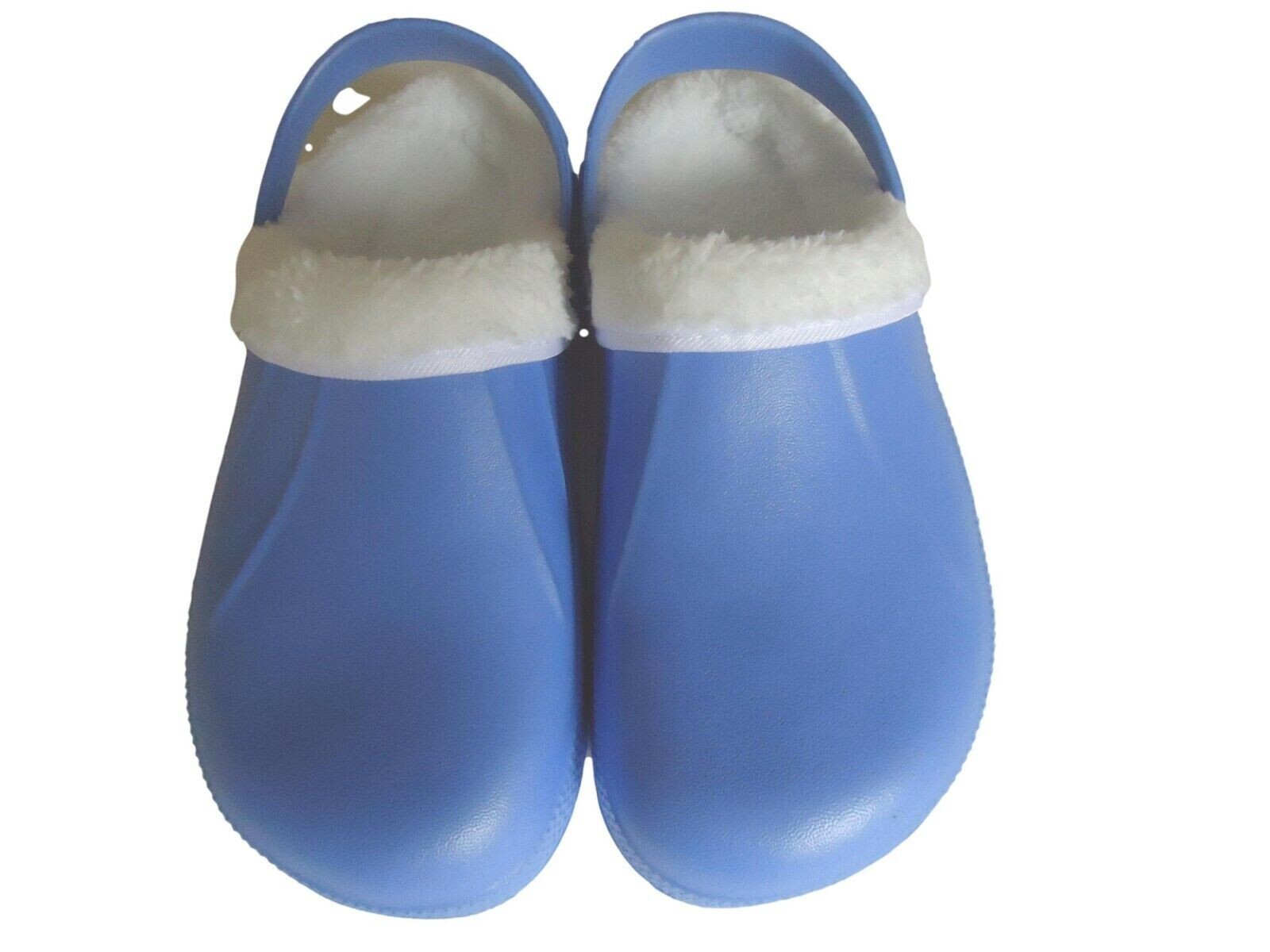 Clogs Fur Lined Blue Warm Thermal Garden Shoes Waterproof Ladies Mens ...