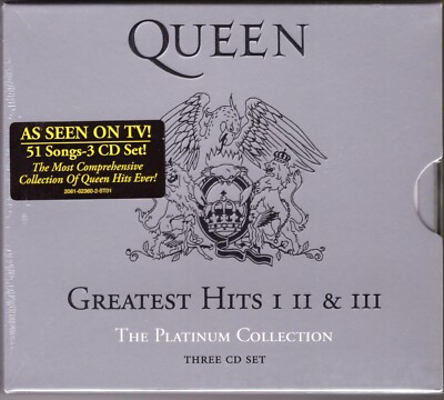 Queen Greatest Hits I II & III - The Platinum Collection -3 CD Set New ...
