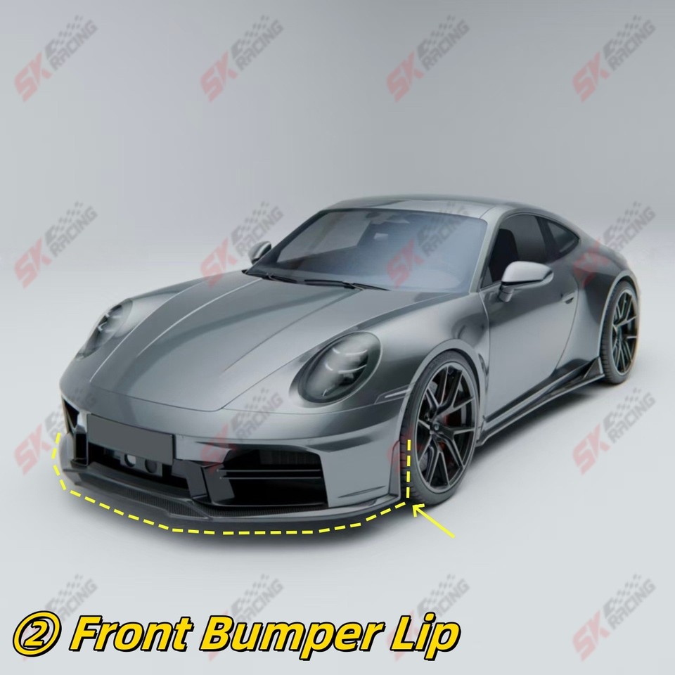 For Porsche 911 992.2 Carrera 25+ Dry Carbon Fiber Front Rear Lip Wing ...