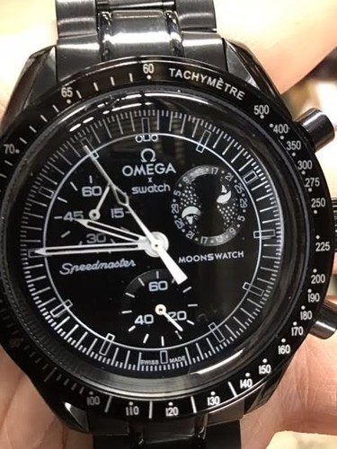 MoonSwatch Custom Metal Mod Black Metal Case Men's Wristwatch | eBay