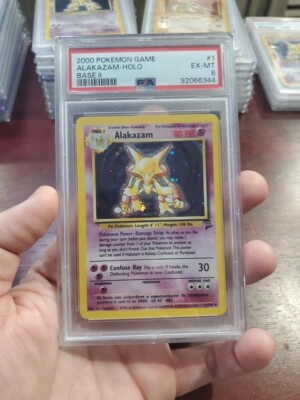 2000 Pokemon - Alakazam - Base Set 2 1/130 Unlimited Holo Rare PSA 6 | eBay