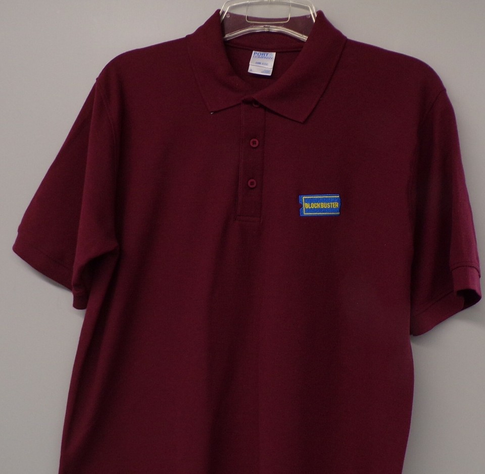 Blockbuster Video Ticket Stub Logo Embroidered Mens Polo XS-6XL, LT ...