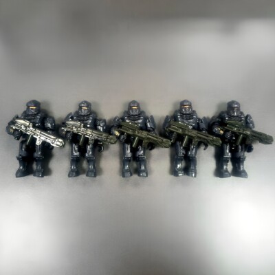 5Pcs Mega Construx Halo Bloks Infinite UNSC Spartan Vannak-134 Fleetcom ...