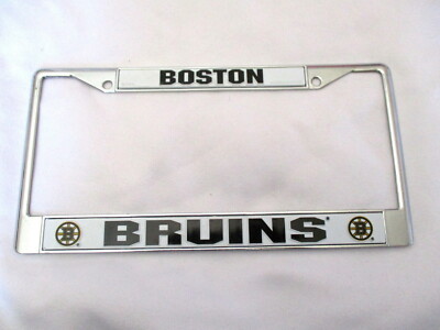 BOSTON BRUINS EMBOSSED CHROME LICENSE PLATE FRAME #12 - NEW | eBay