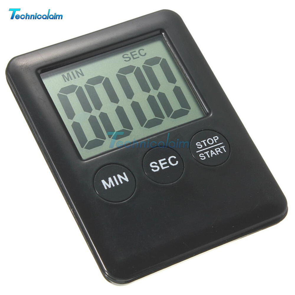 Large LCD Digital Kitchen Cooking Timer Count-Down Up Clock Loud Alarm ...