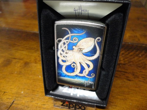 GUY HARVEY OCTOPUS ZIPPO LIGHTER MINT IN BOX | eBay