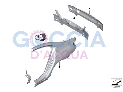 Genuine BMW 5 Series G30 F90 M5 41007437599 Reinforcement Plate C ...