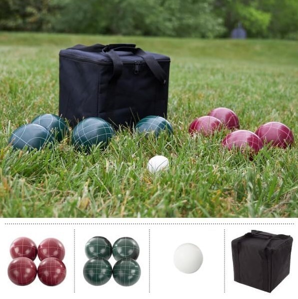 Bocce Ball Set Regulation Size - Lawn Game for Backyard or Beach ...