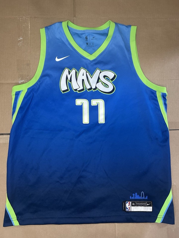 Nike Dallas Mavericks Luka Dončić #77 NBA City Basketball Blue Jersey ...