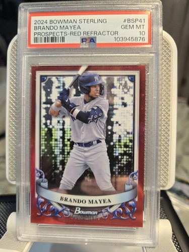 2024 Bowman Sterling Red Refractor Brando Mayea 4/5 PSA 10 POP 1 | eBay