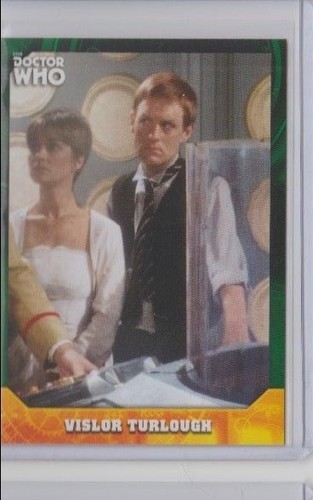 Doctor Who Signature Series Green Parallel Trading Card Vislor #50 21/ ...