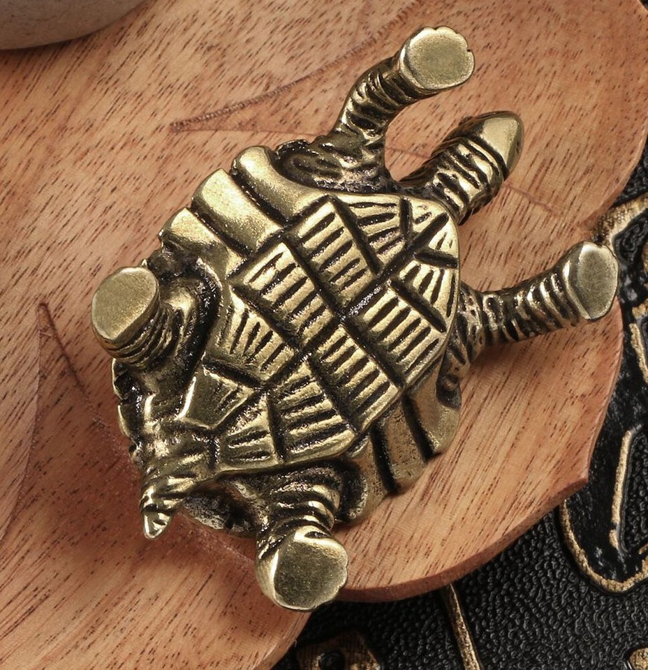 Antique solid copper tortoise brass ornaments longevity turtle ...