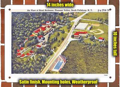 Metal Sign - New York Postcard - Air Hotel Brickman, Pleasant Valley, S ...