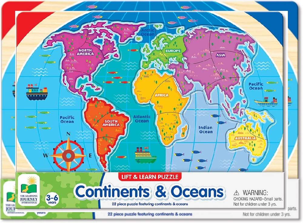 World Map Oceans And Continents