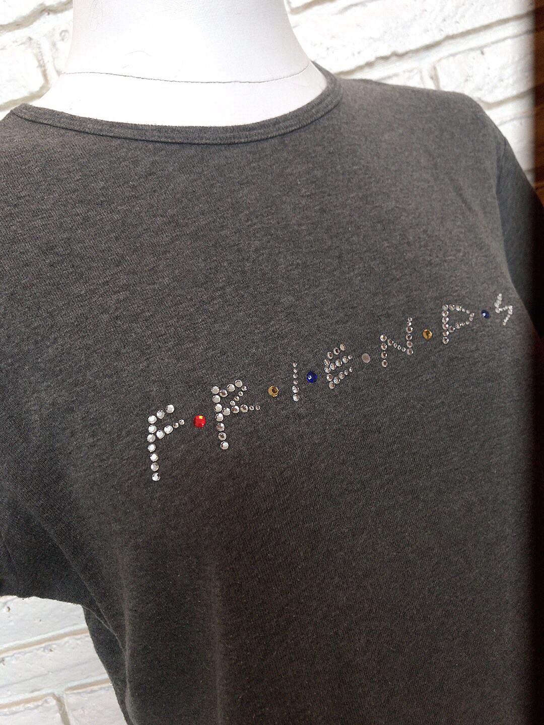 VINTAGE NBC FRIENDS TV SHOW LOGO With Rhinestone Wome… - Gem