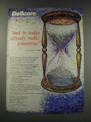 1991 Bell Communications Research Bellcore Ad - And in today already ...