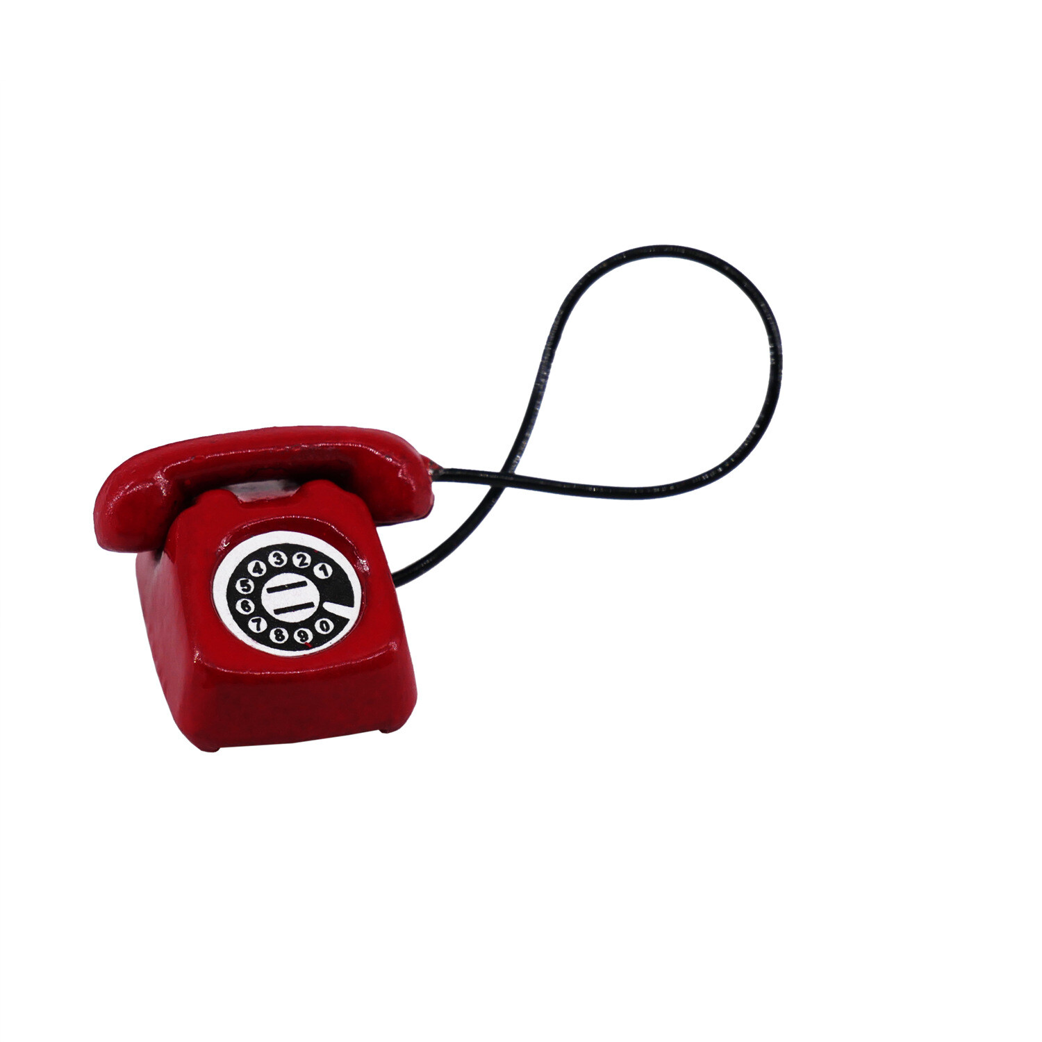 2PC Dollhouse Miniature 1:12 Scale Vintage Metal Phone Desktop Decor ...