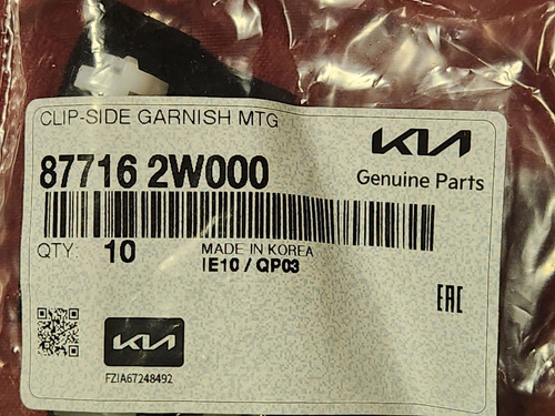 Genuine Hyundai Wheel Opening Molding Retainer Clip 87716-2W000 | eBay