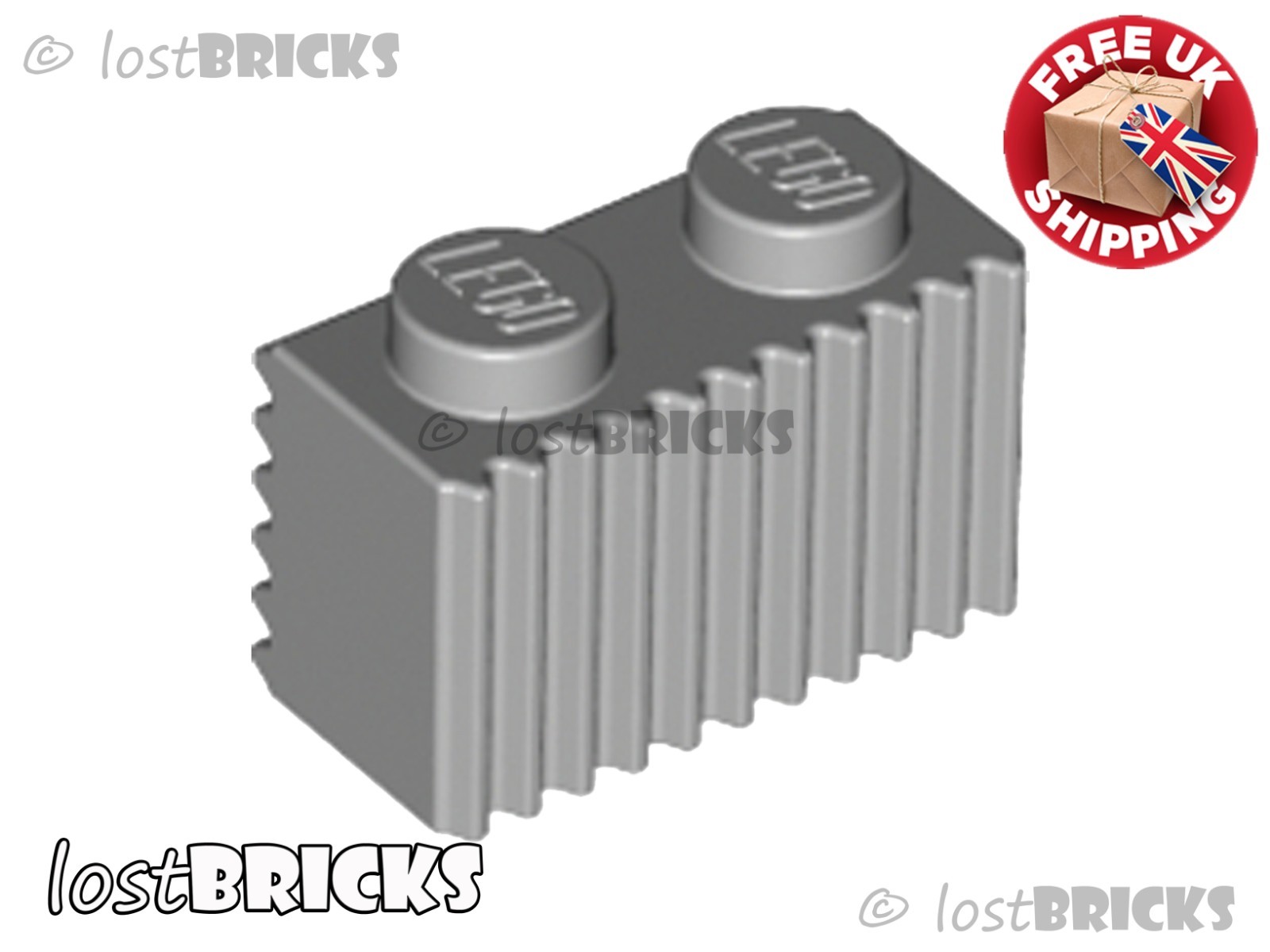 LEGO - Part 2877 - Pack of 5 x NEW LEGO Bricks Modified 1x2 with Grill ...