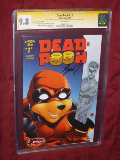 Dead Pooh #1.2 CGC 9.8SS Drawn to Comics Edition, signed by Marat ...