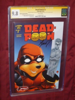 Dead Pooh #1.2 CGC 9.8SS Drawn to Comics Edition, signed by Marat ...
