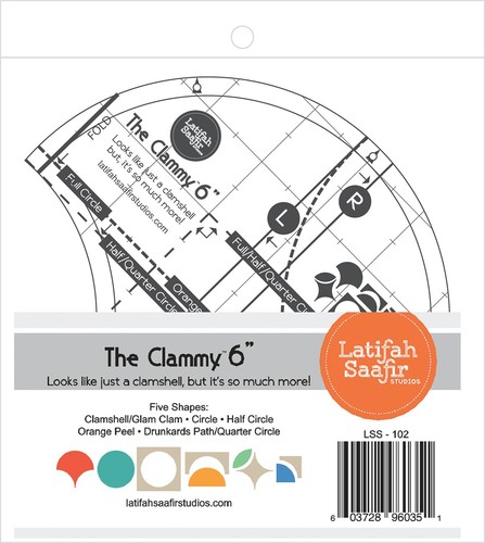 Clammy 6-Inch Quilt Template Clamshell Half Circle Orange Peel Drunkards Path 603728960351 | eBay