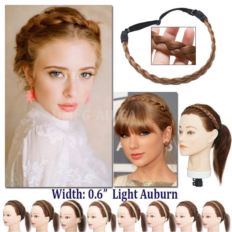 Thick Plaited Braided Headband Chunky Hair Extensions Real as Human ...