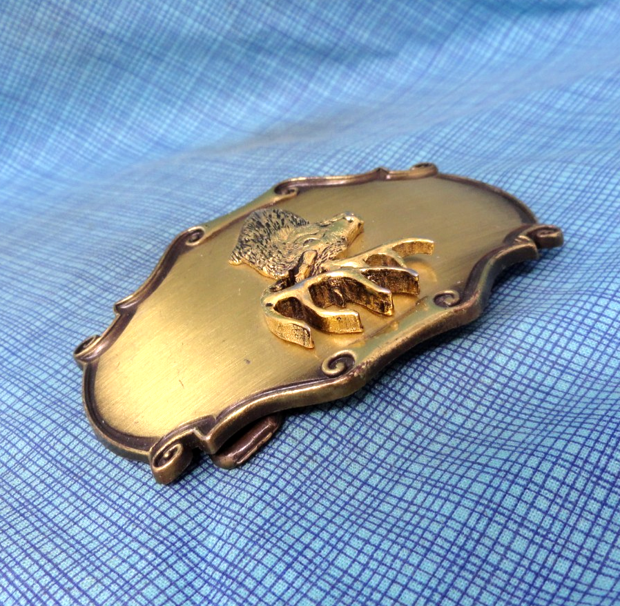 Deer Buck Stag Belt Buckle Hunter Sportsman Cowboy Vtg 1980 Raintree ...